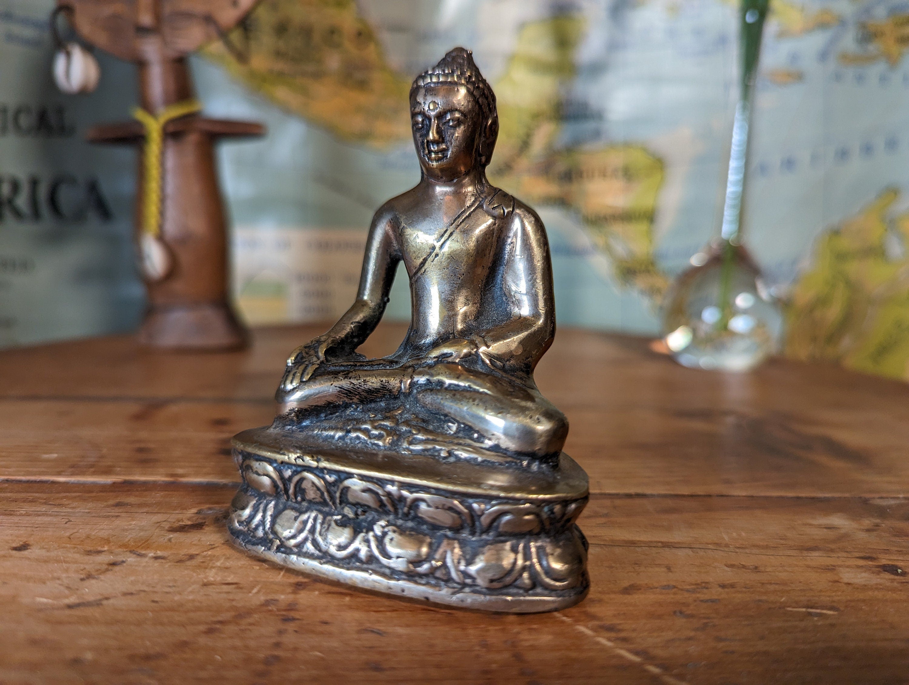 Vintage Tibetan Gold Gilded Cast Statue of Buddha – CIRCUS OF CURIOS