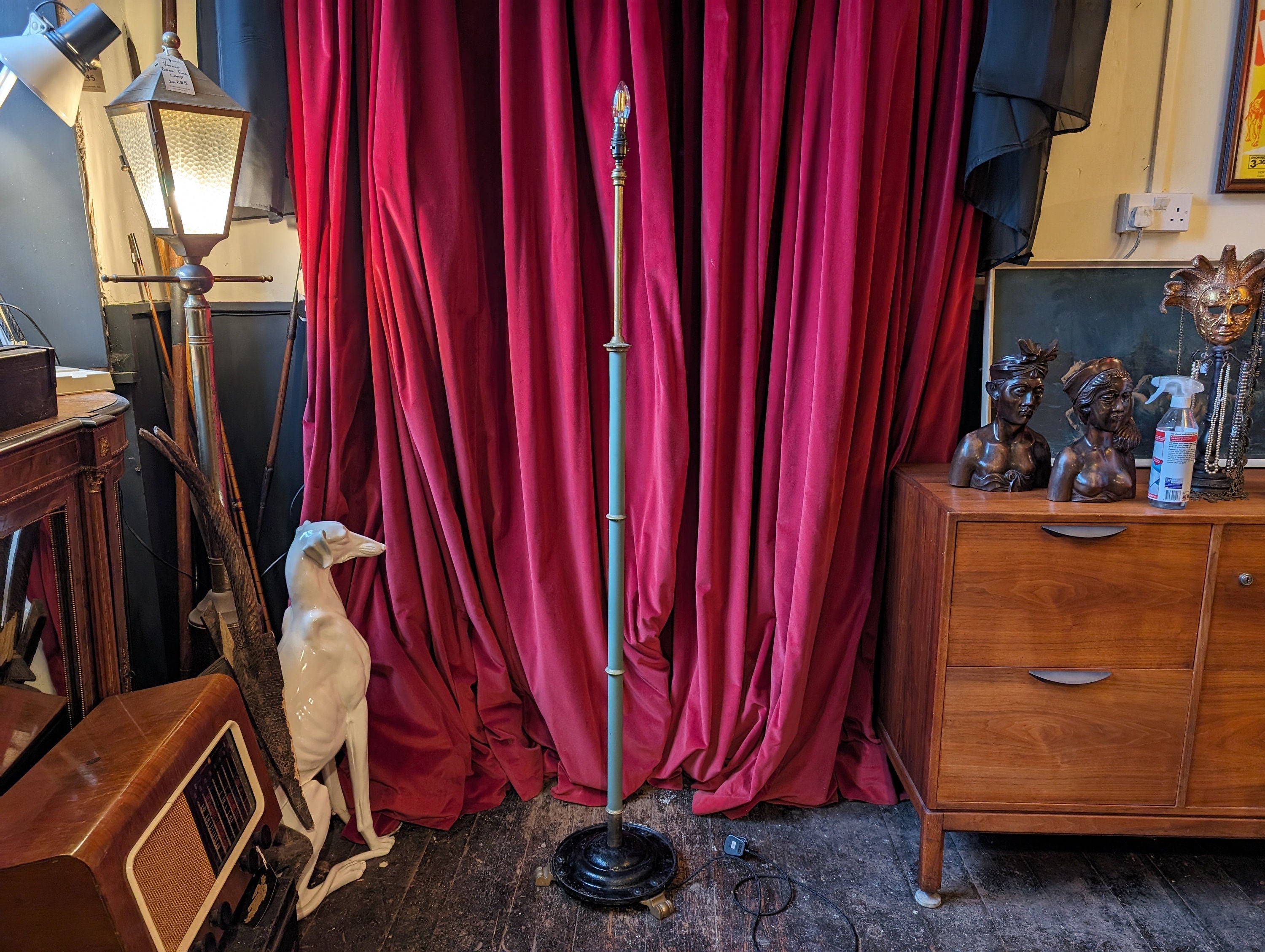 Early 20th.C Telescopic Standard Lamp - Rewired with Modern Wiring ...