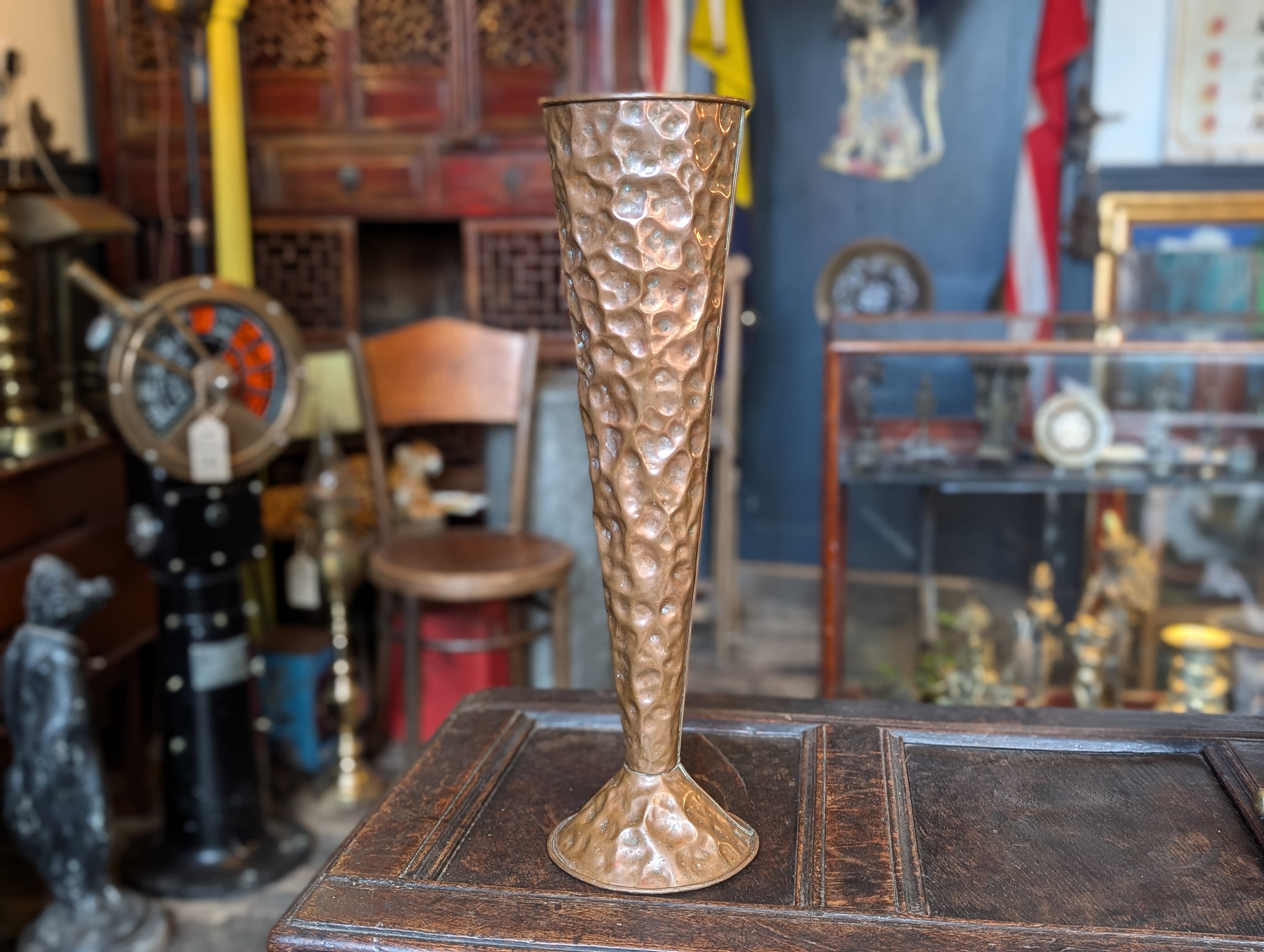 Large Arts & Crafts Hammered Copper Vase – CIRCUS Vintage & Curios