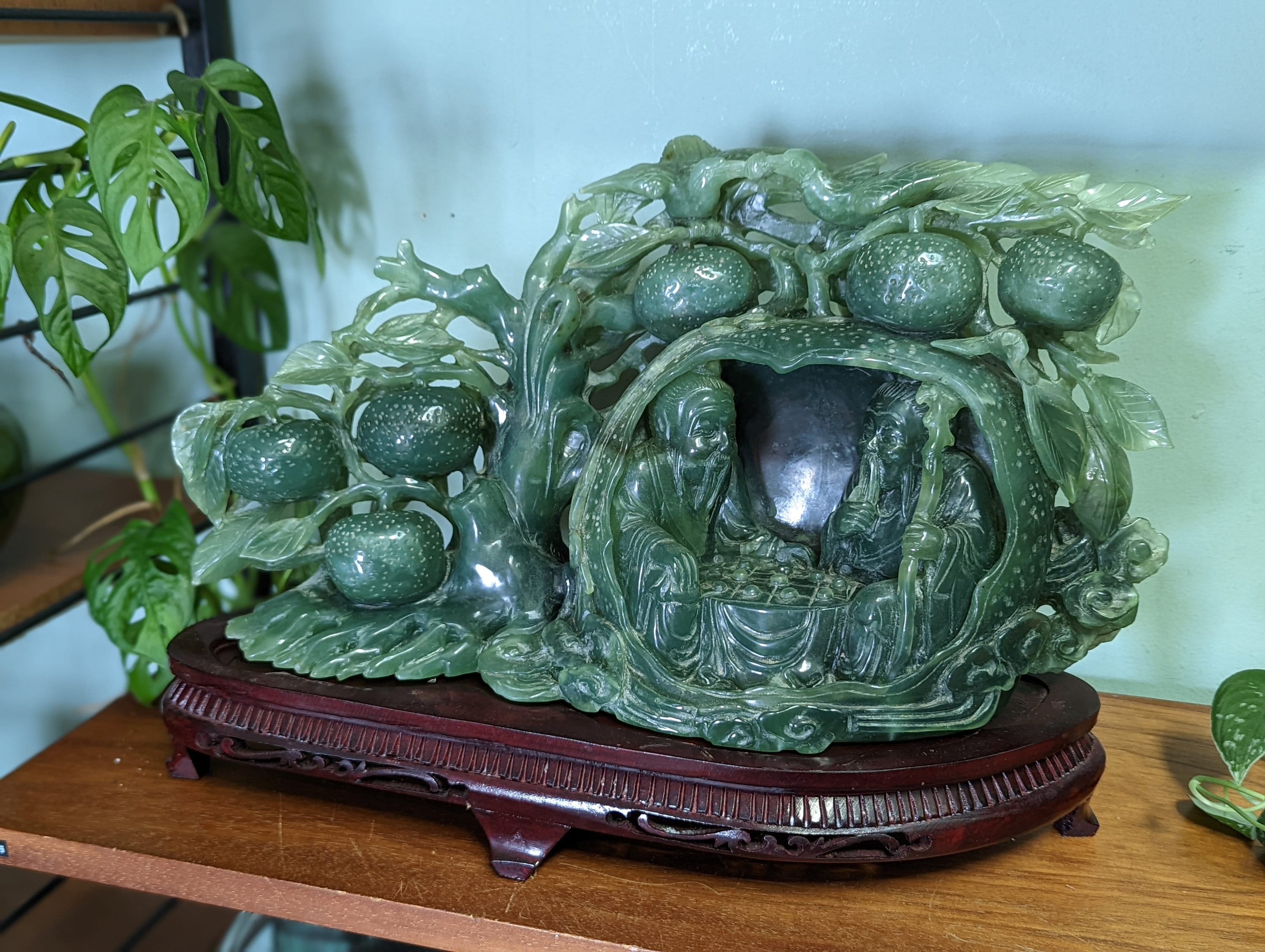 Carved Jade Go Players Under Apple Tree – CIRCUS Vintage & Curios